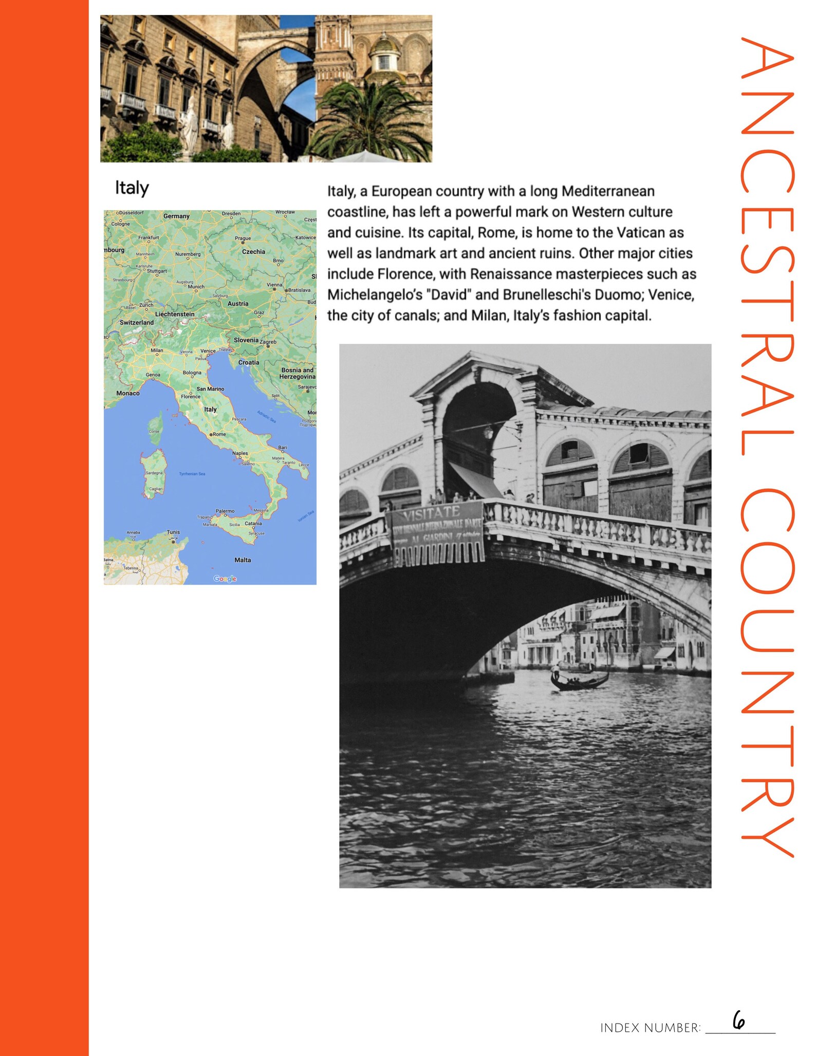 Ancestral Country Page: Printable Genealogy Form digital - Etsy