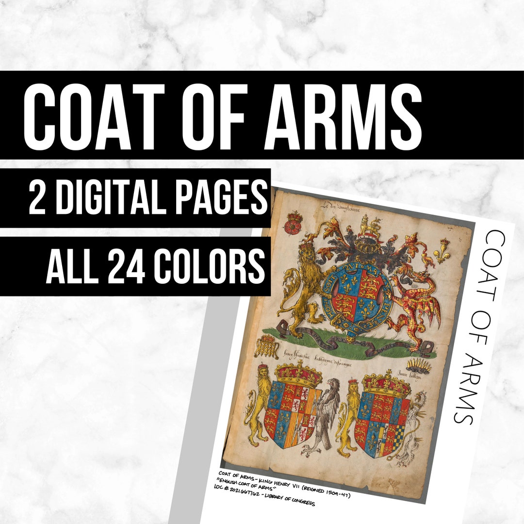 Coat of Arms: Printable Genealogy Form digital Download Family Tree ...