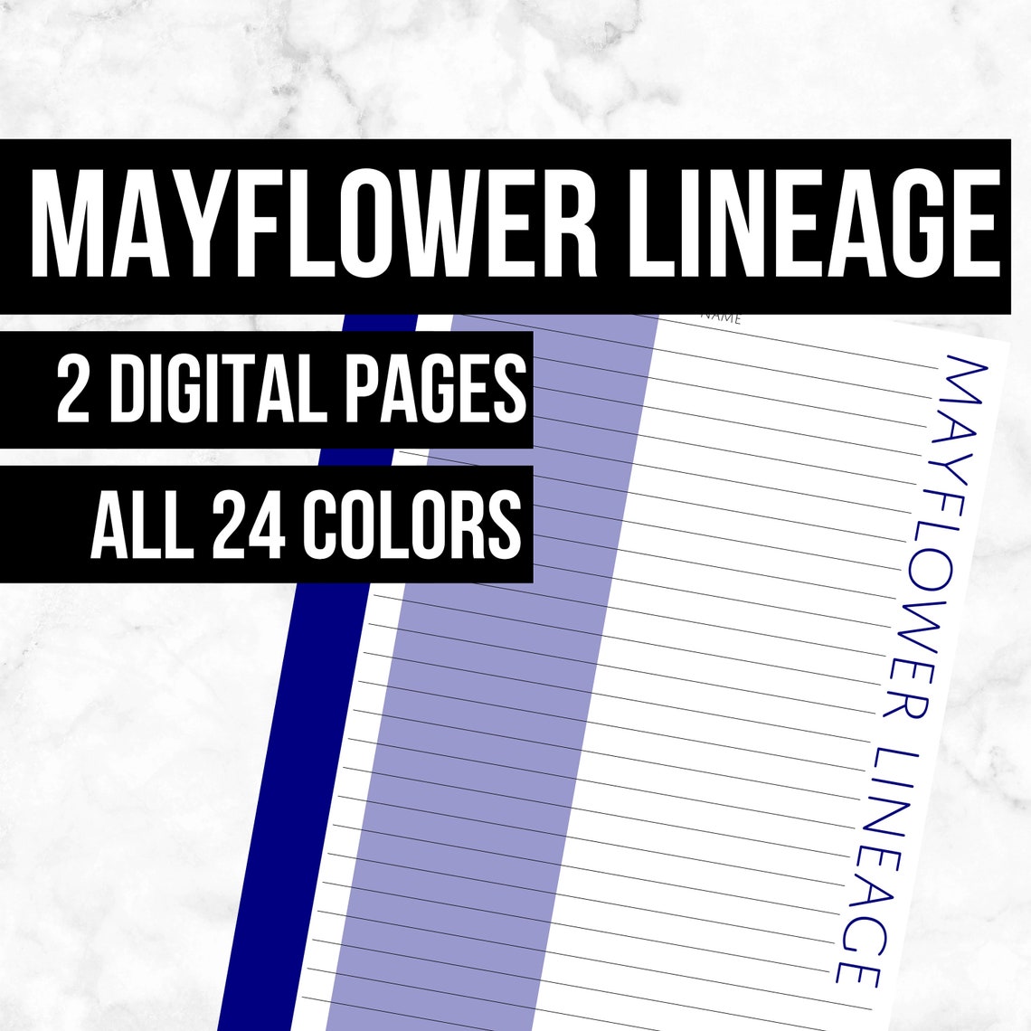 Mayflower Lineage: Printable Genealogy Forms digital - Etsy