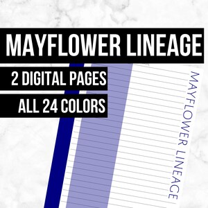 Mayflower Lineage: Printable Genealogy Forms (digital Download ...