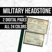 Military Headstone: Printable Genealogy Form digital Download Family ...