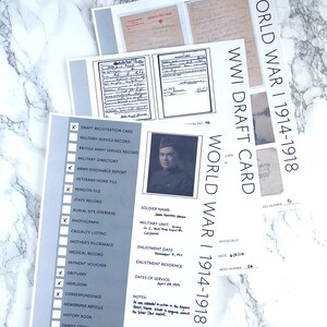 World War One Bundle: Printable Genealogy Forms (digital Download ...