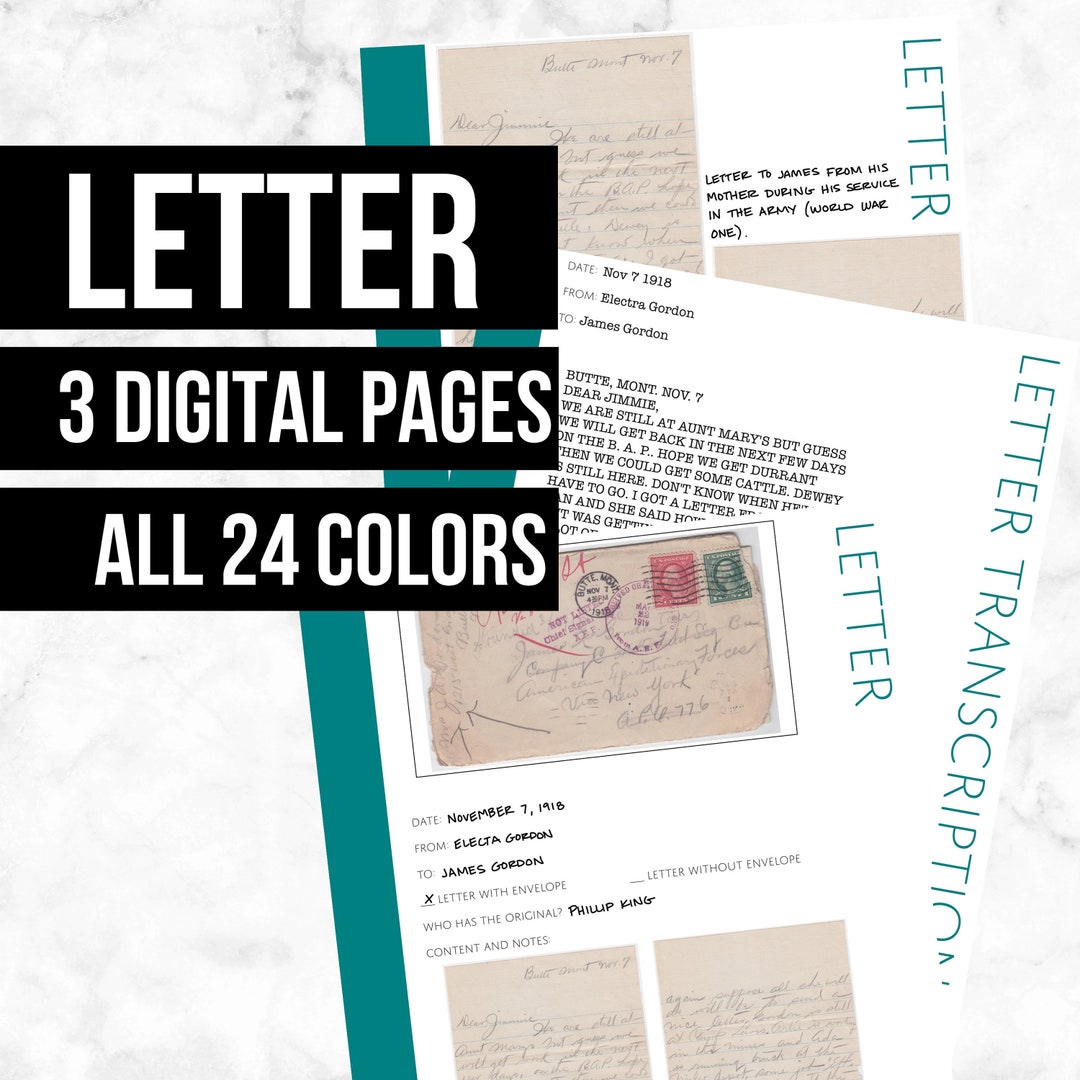Letter Bundle: Printable Genealogy Forms (digital Download) - Family ...