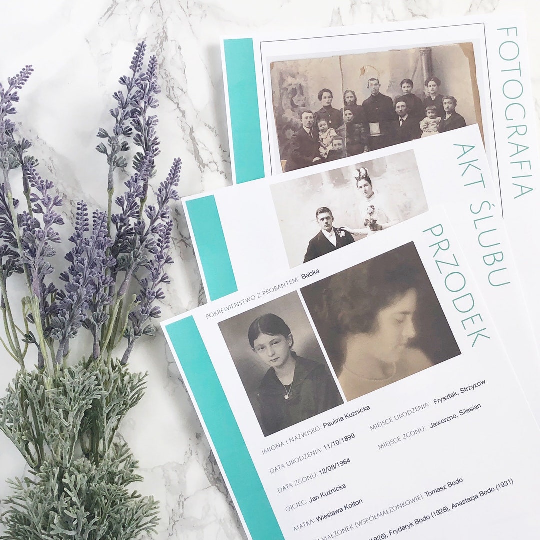 Deluxe Genealogy Pages in Polish /// 200-page Family History Bundle ...