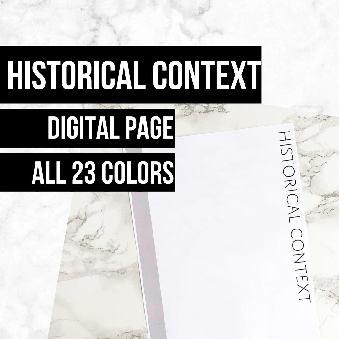 Historical Context Page: Printable Genealogy Form digital - Etsy