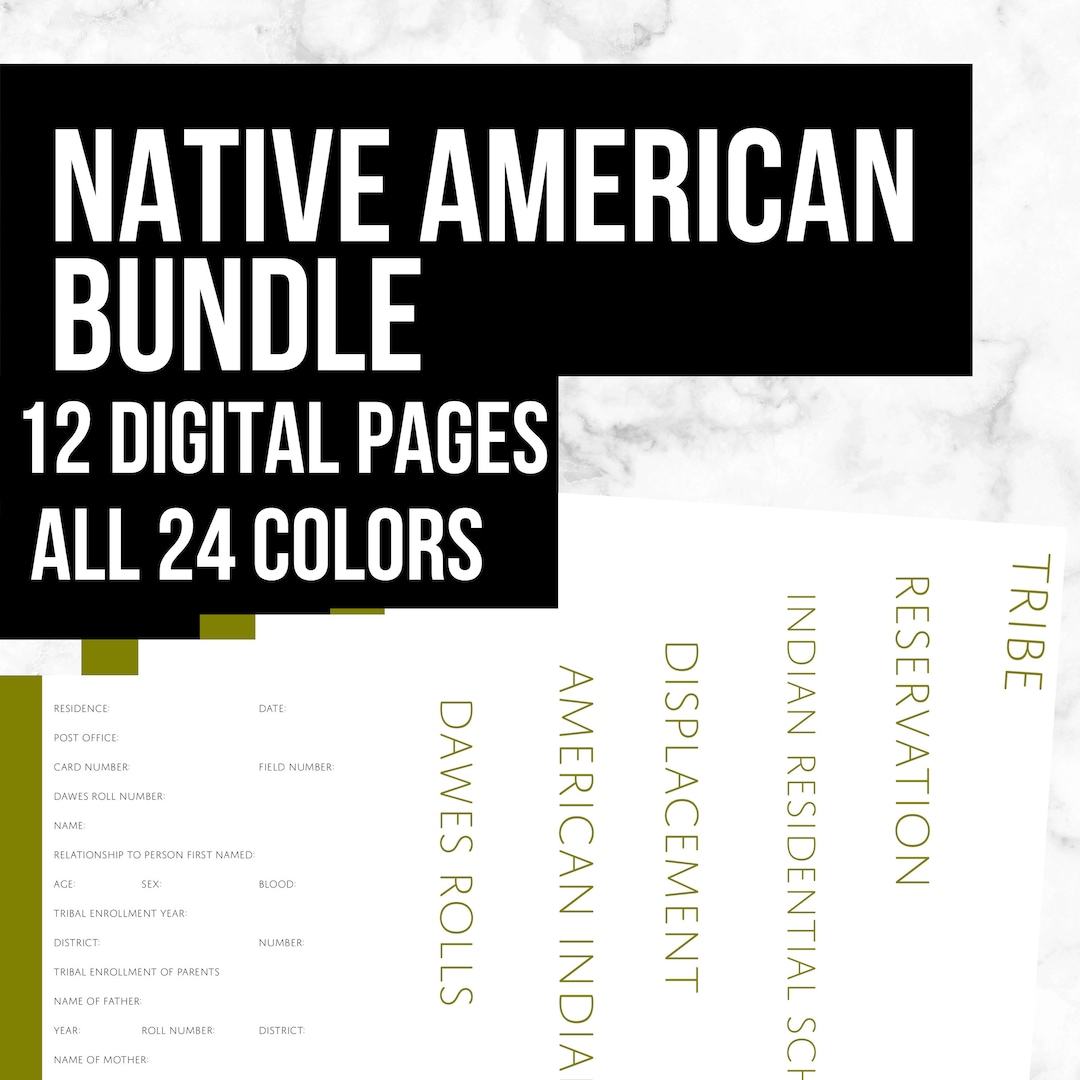 Native American Bundle: Printable Genealogy Forms digital - Etsy