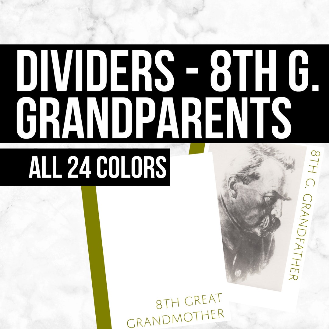 Ancestor Dividers 8th Great Grandparents: Printable Genealogy Form ...