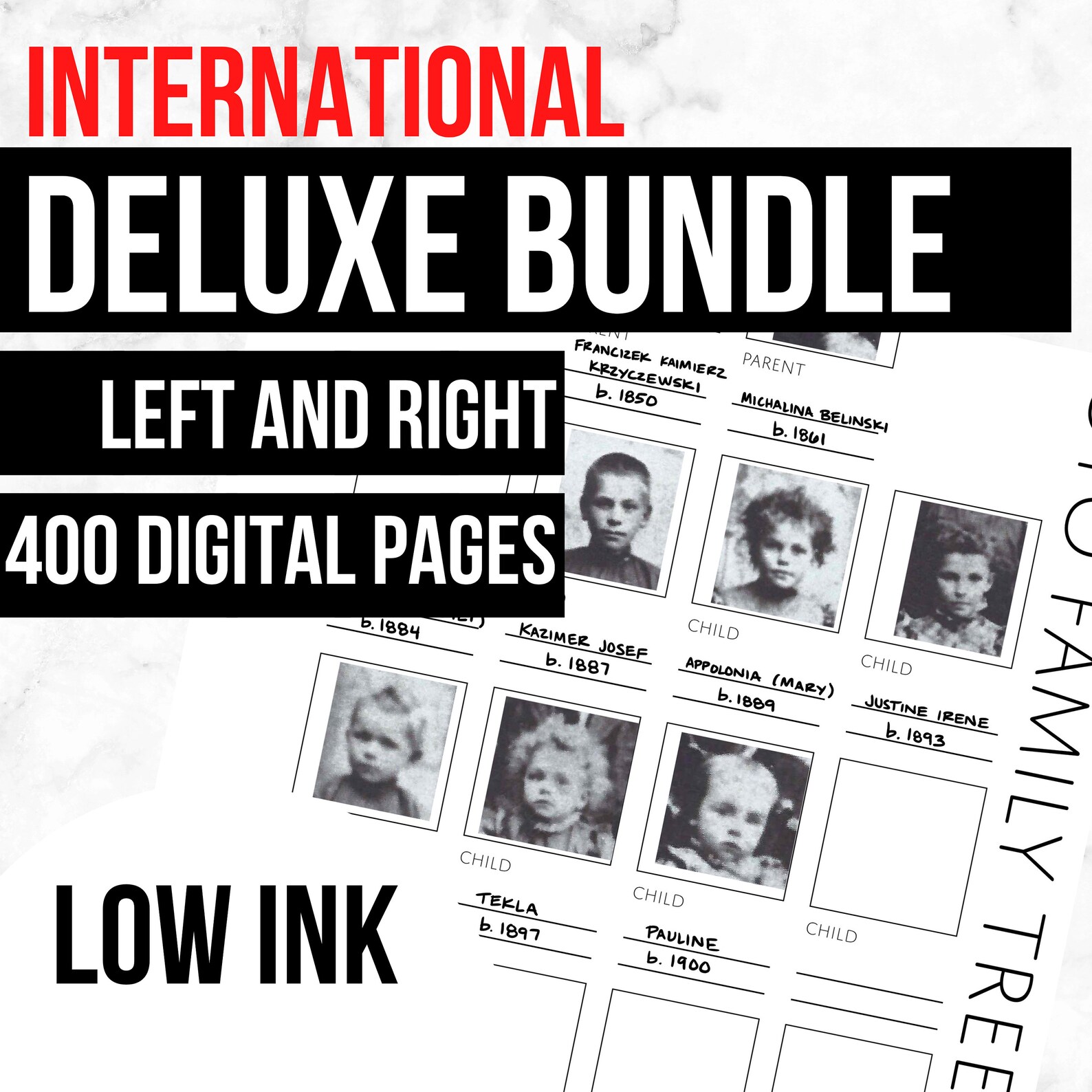Low Ink International Deluxe Family History Bundle digital - Etsy