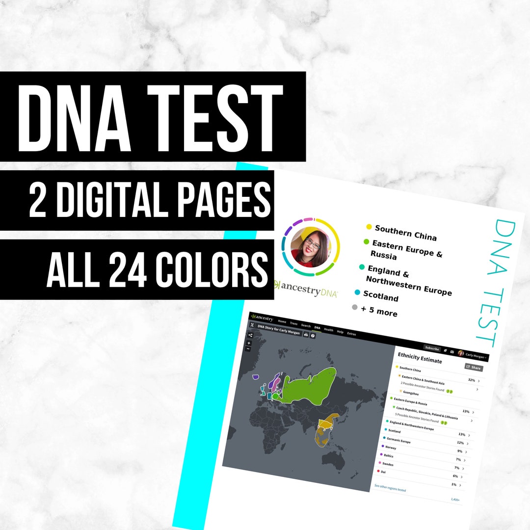DNA Test: Printable Genealogy Form (digital Download) - Family Tree ...