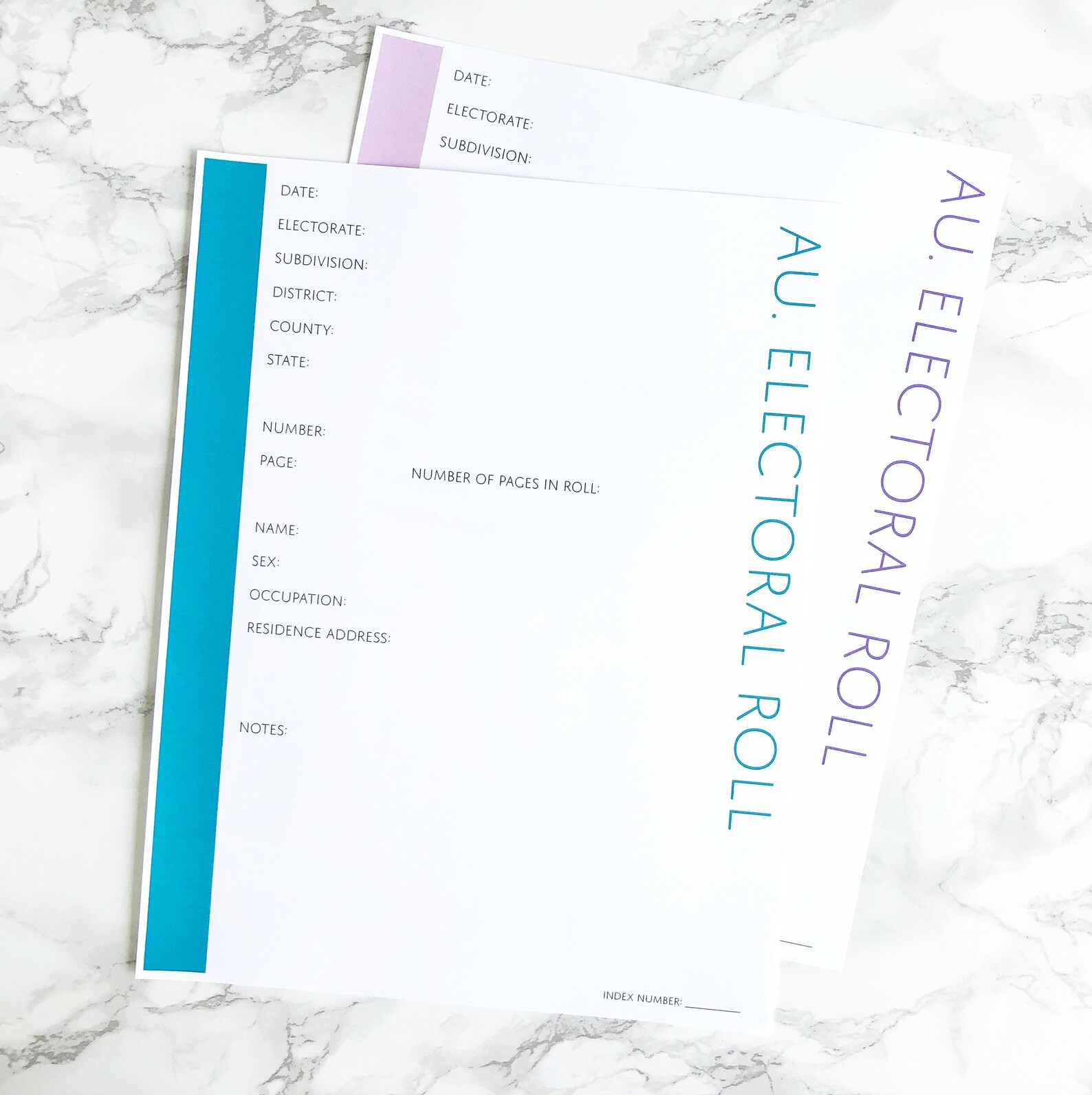 Australia Electoral Rolls Page: Printable Genealogy Form | Etsy