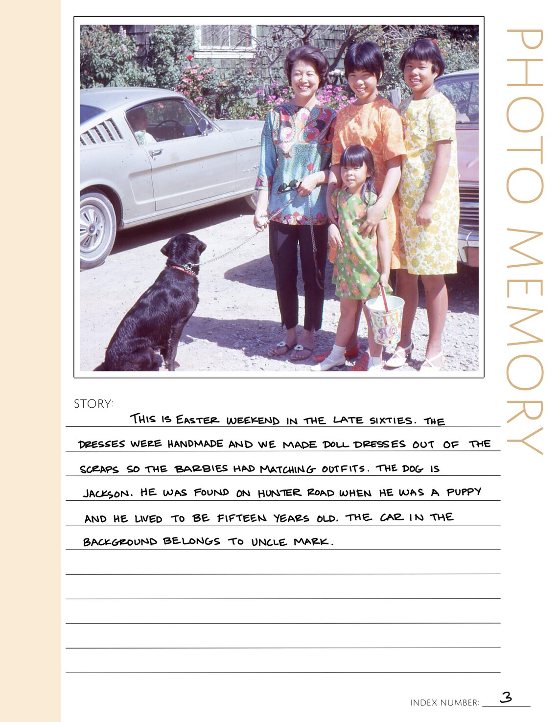 Photo Memory Pages: Printable Genealogy Form digital - Etsy
