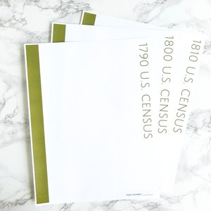 Blank US Census Pages: Printable Genealogy Form (digital Download ...