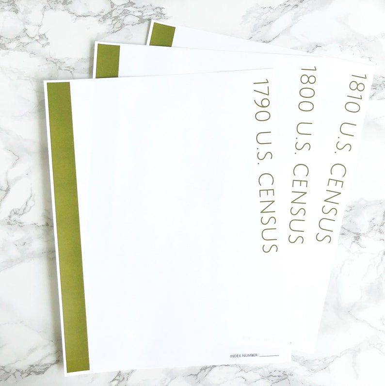 Blank US Census Pages: Printable Genealogy Form digital | Etsy