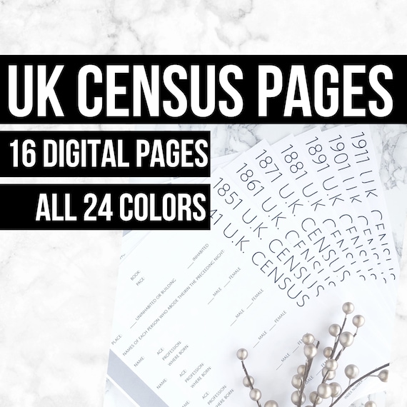 UK Census Bundle: Printable Genealogy Forms digital Download | Etsy UK