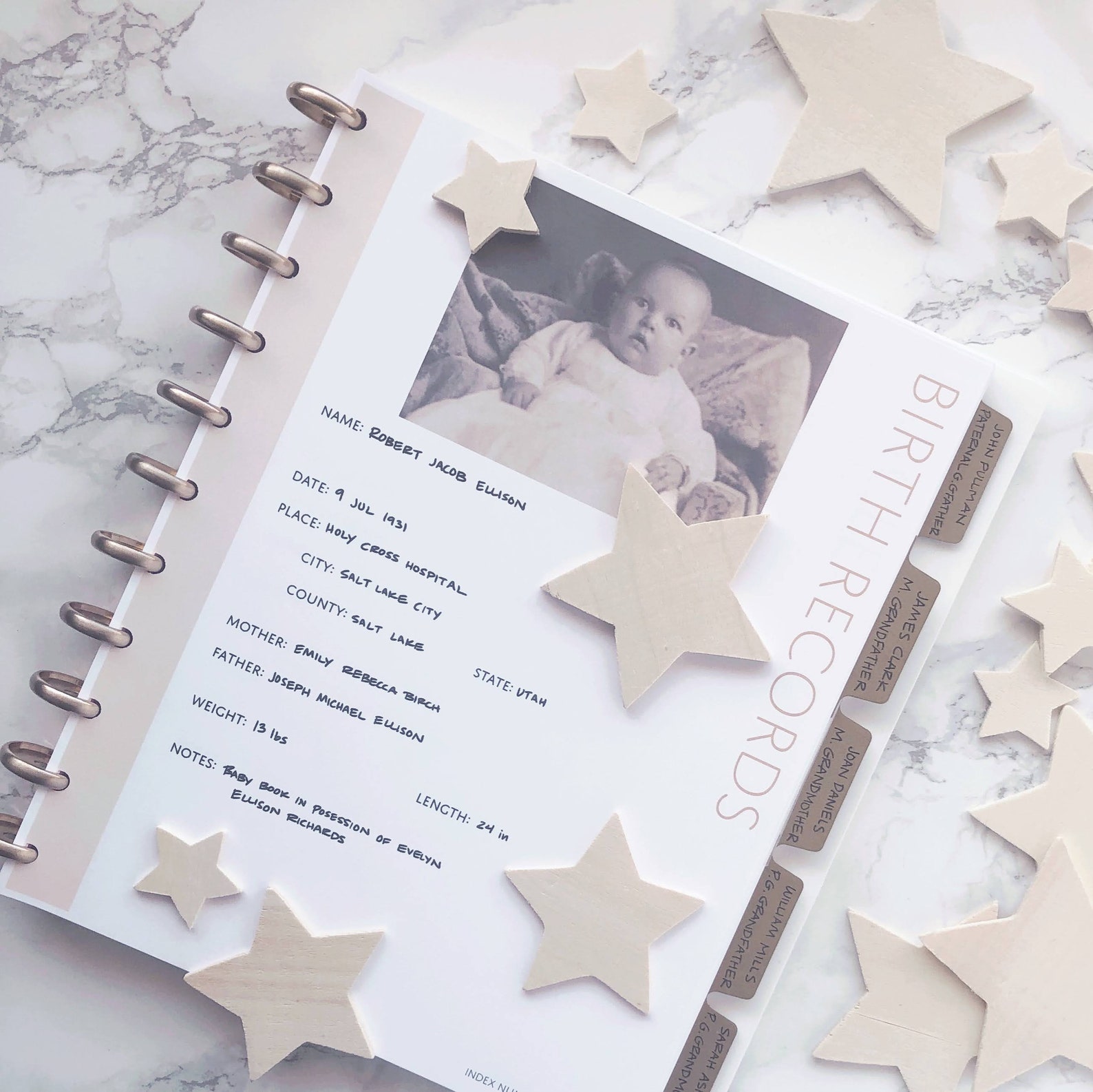 Birth Records: Printable Ancestry Form for Genealogy digital | Etsy