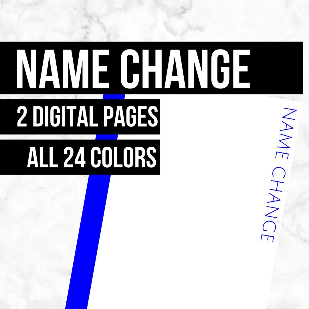 Name Change: Printable Genealogy Forms digital Download - Etsy