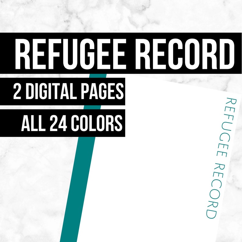 Refugee Record Page: Printable Genealogy Form digital - Etsy