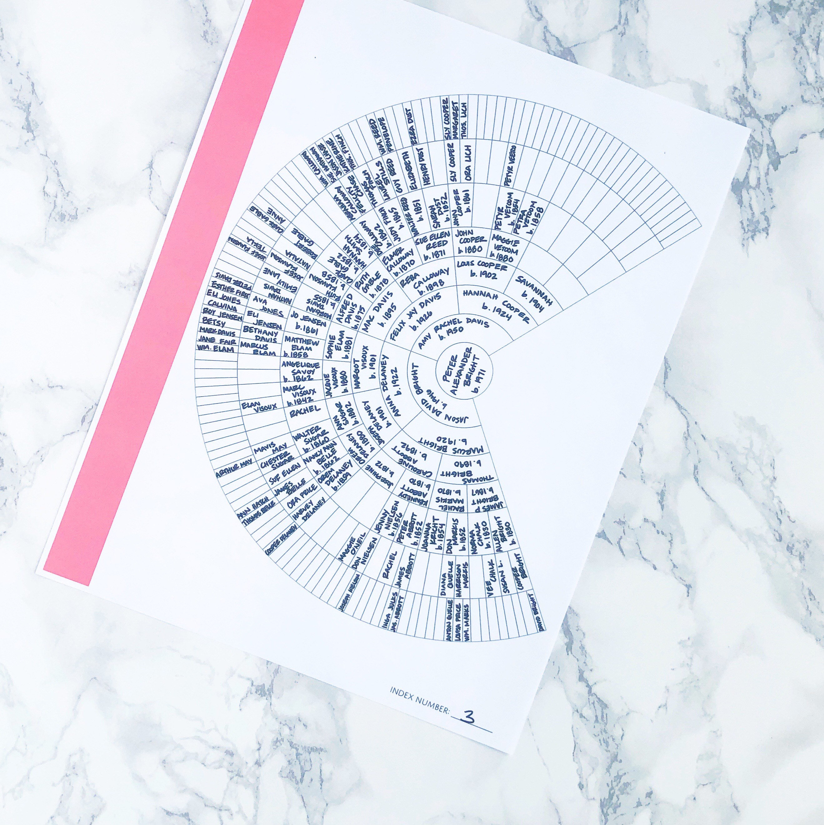 Fan Chart: Printable Ancestry Form for Genealogy digital | Etsy