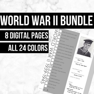 World War Two Bundle: Printable Genealogy Forms (digital Download ...