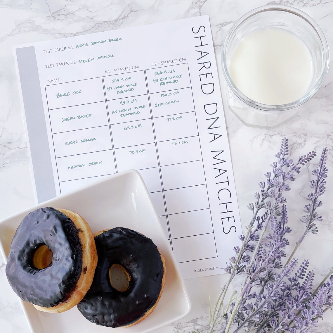 Shared DNA Matches: Printable Genealogy Form digital - Etsy