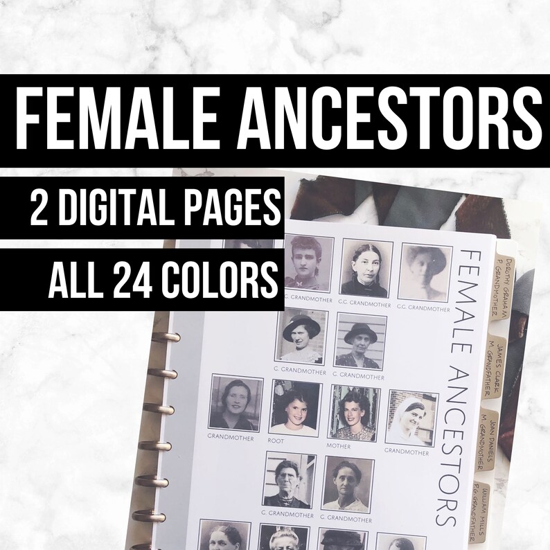 Female Ancestors: Printable Genealogy Form digital Download - Etsy