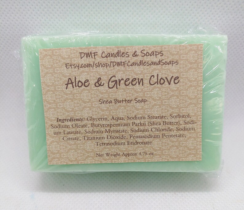 Aloe & Green Clove ~ Shea Butter ~ Handmade ~ Green Soap ~ Soap Bar - Etsy