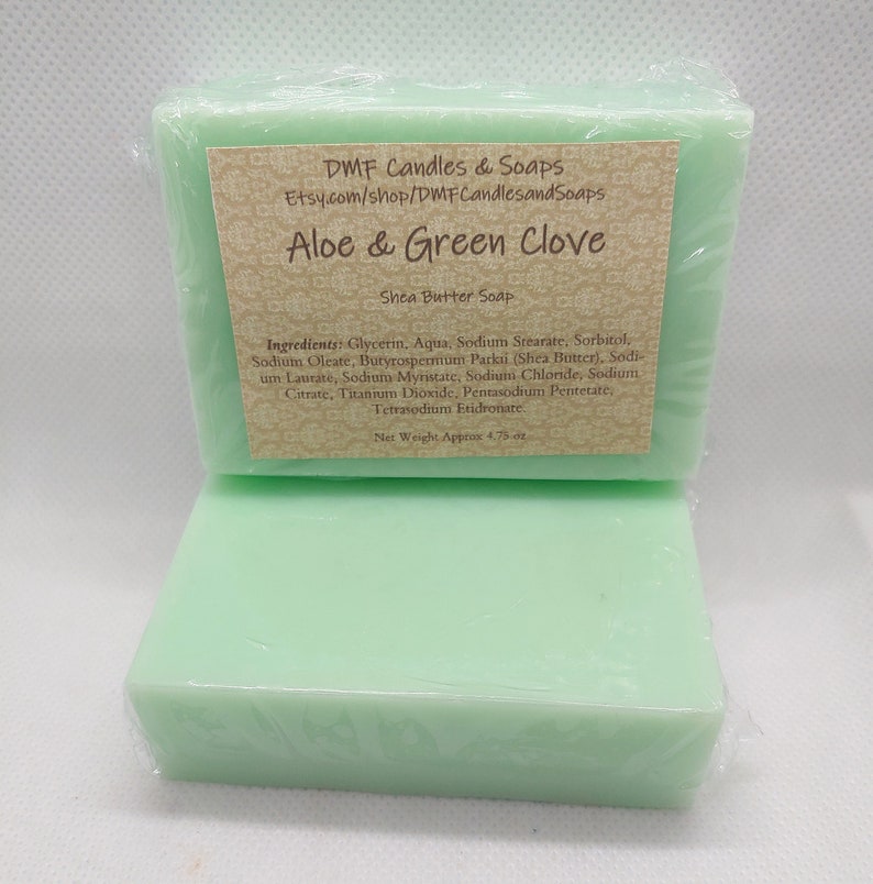 Aloe & Green Clove ~ Shea Butter ~ Handmade ~ Green Soap ~ Soap Bar - Etsy