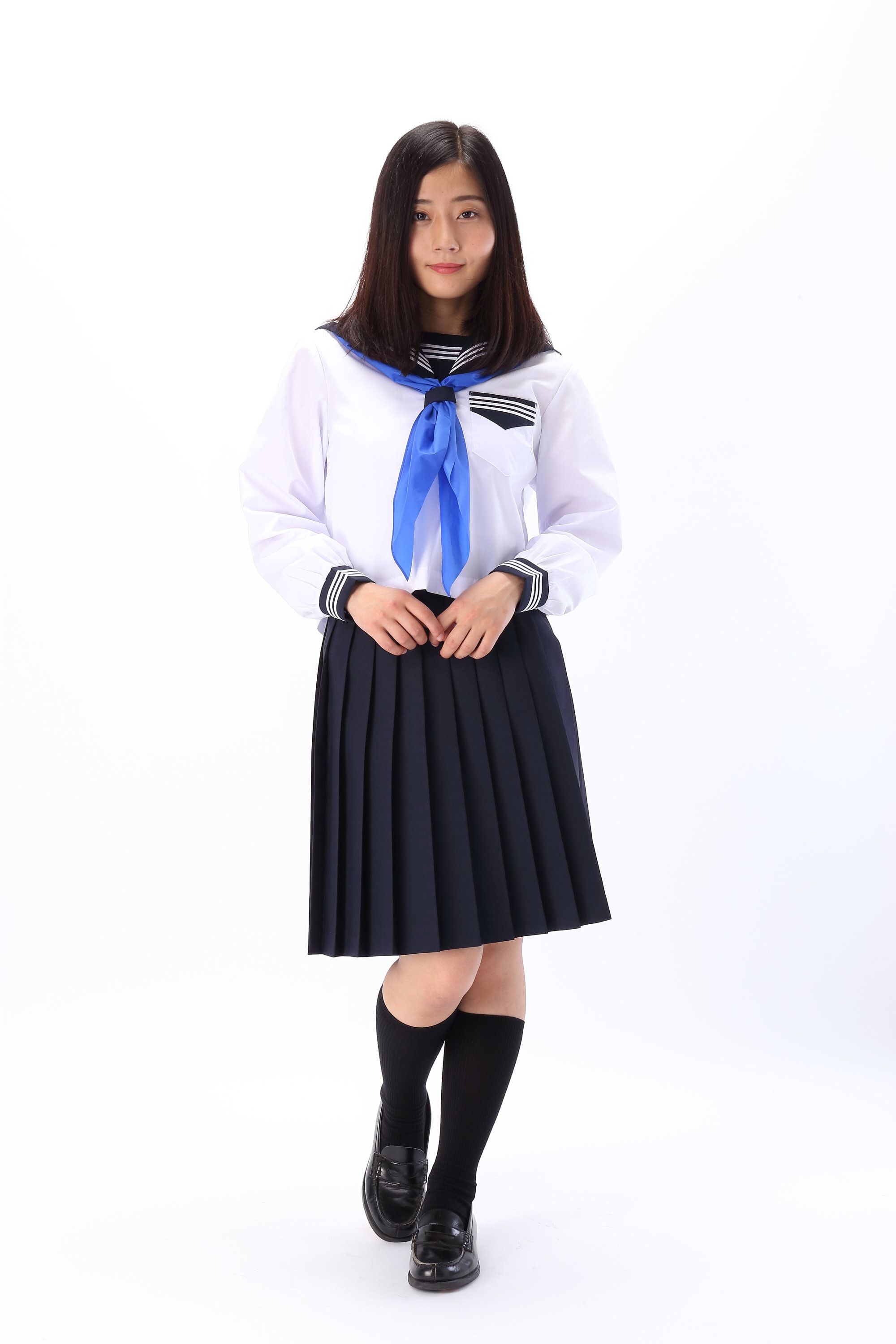 JK School Uniform SUMMER Long Sleeve: Sailor Type Traditional Japanese ...