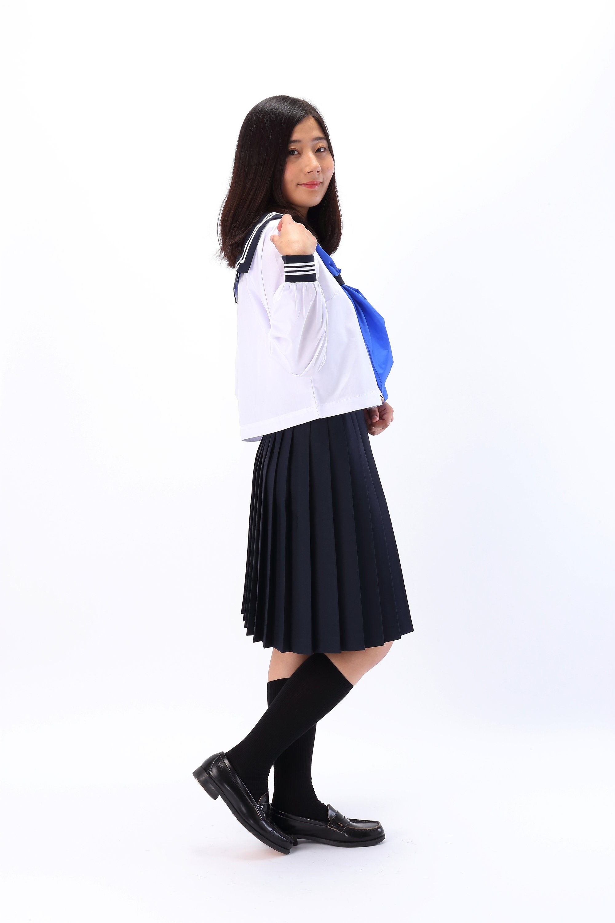 JK School Uniform SUMMER Long Sleeve: Sailor Type Traditional Japanese ...