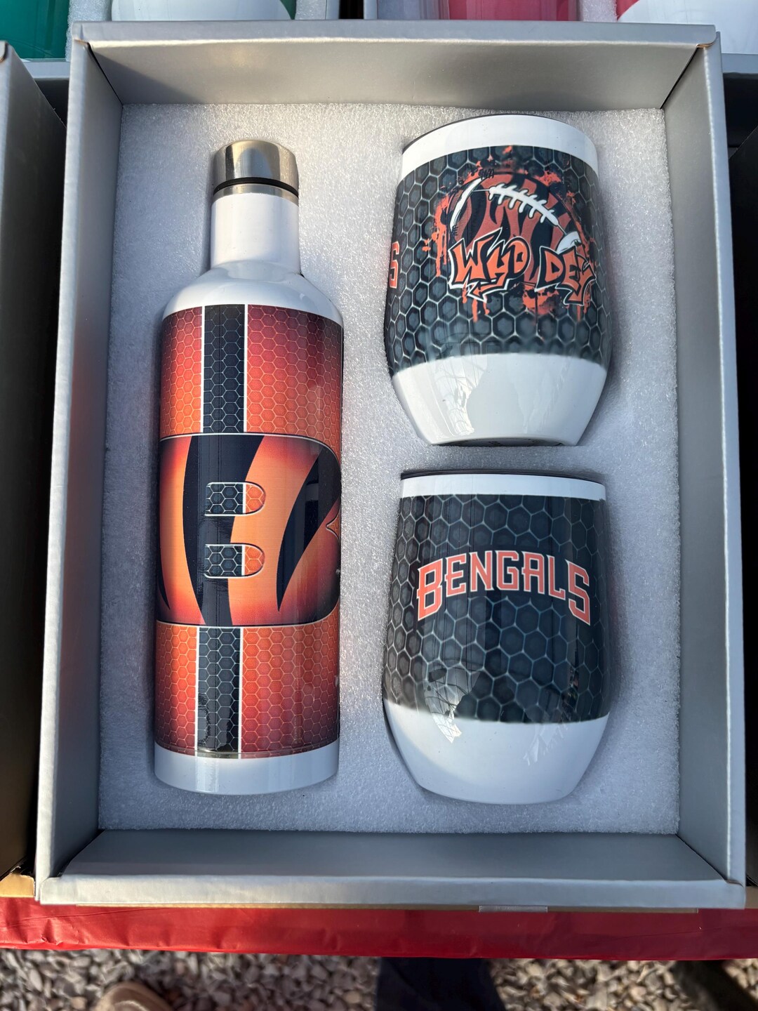 Bengals Wine Set - Etsy