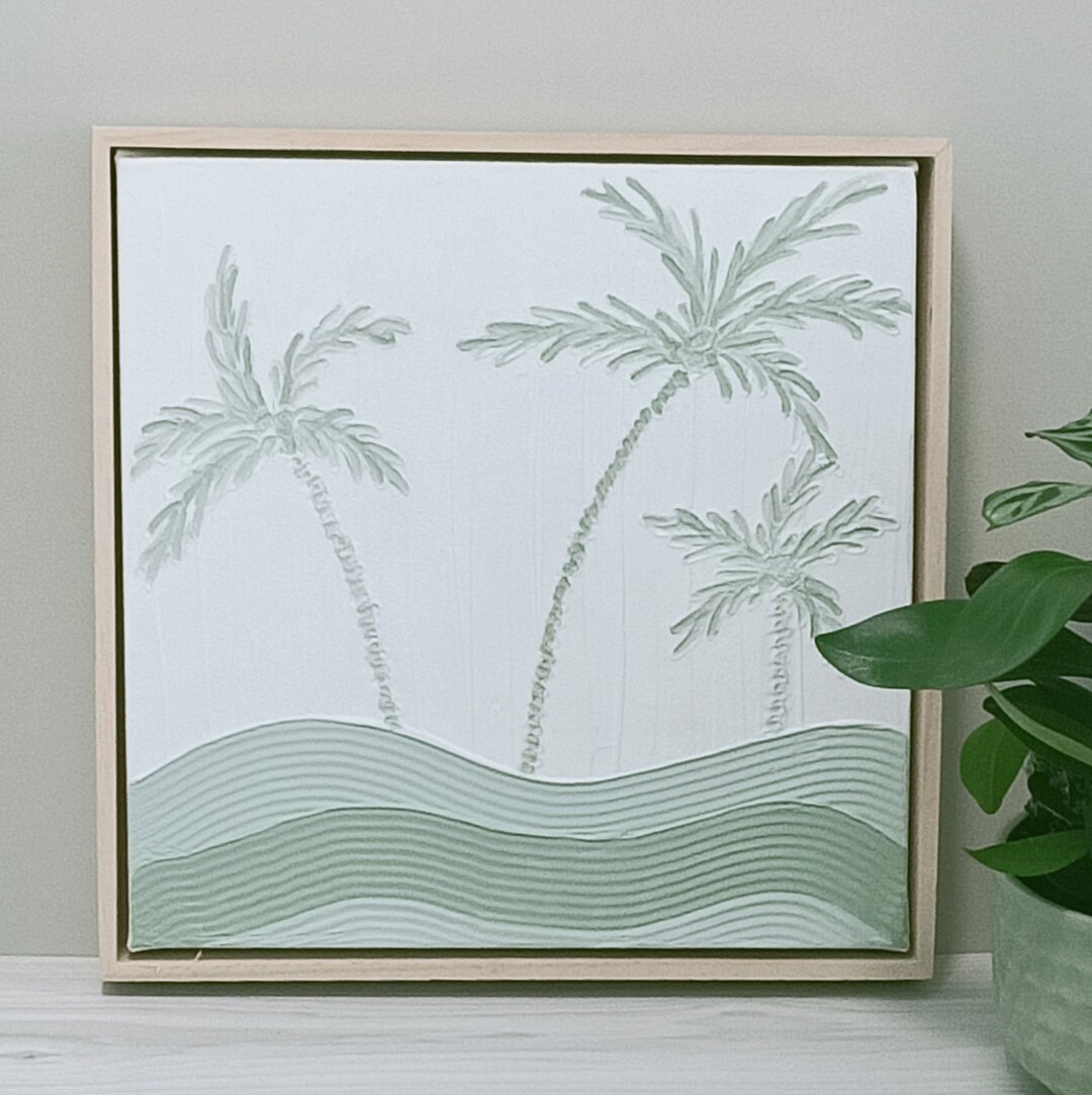 Textured Wall Art, Textured Palm Trees, Textured Art, Wall Art ...