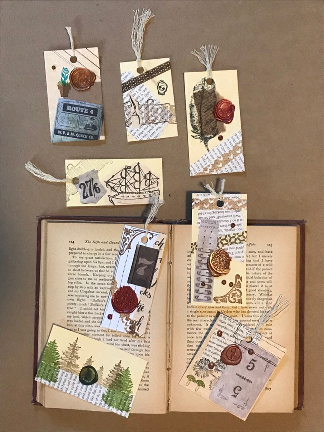 Collage Bookmarks - Etsy