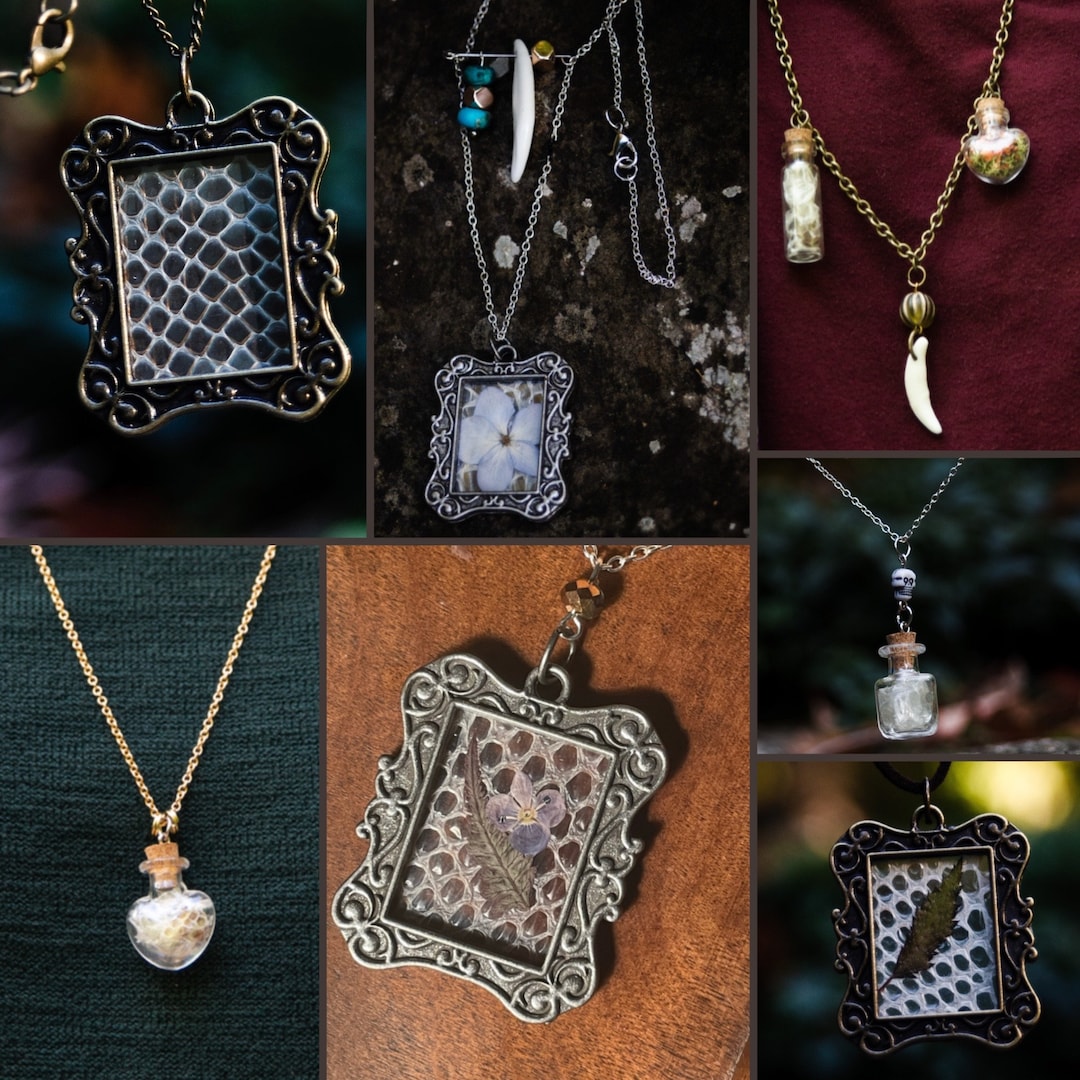 Snake Shed Jewelry - Ball Python Skin Shed Necklaces, Ethically Sourced ...