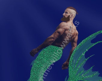 Merman Art - Etsy