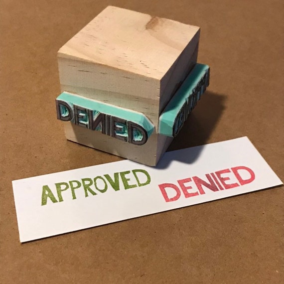 Approved/denied Stamp Handmade Rubber Stamp | Etsy