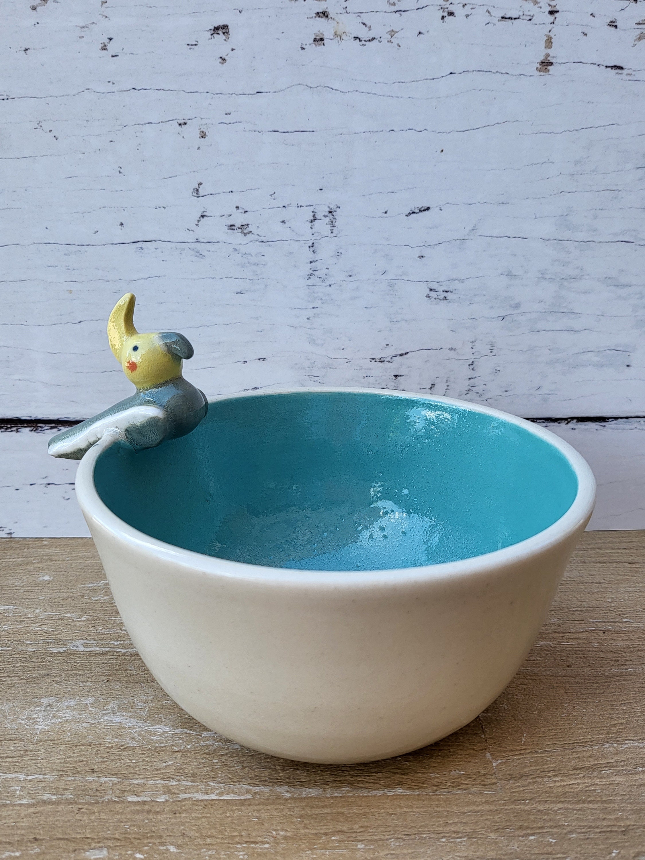 Handmade Ceramic Cockatiel Bowl: Sculpted Bird Design - Etsy