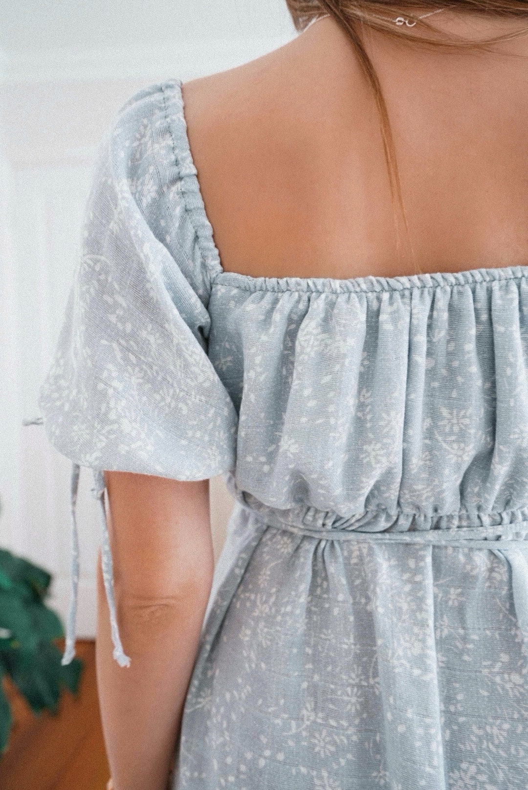 Josephine Puff Sleeve Dress With Ties Printable Sewing Pattern - Etsy ...