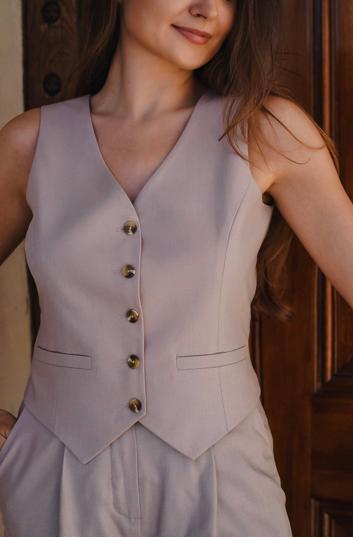 Violet Vest Sewing Pattern: Classic Fitted Vest (PDF Digital Download ...
