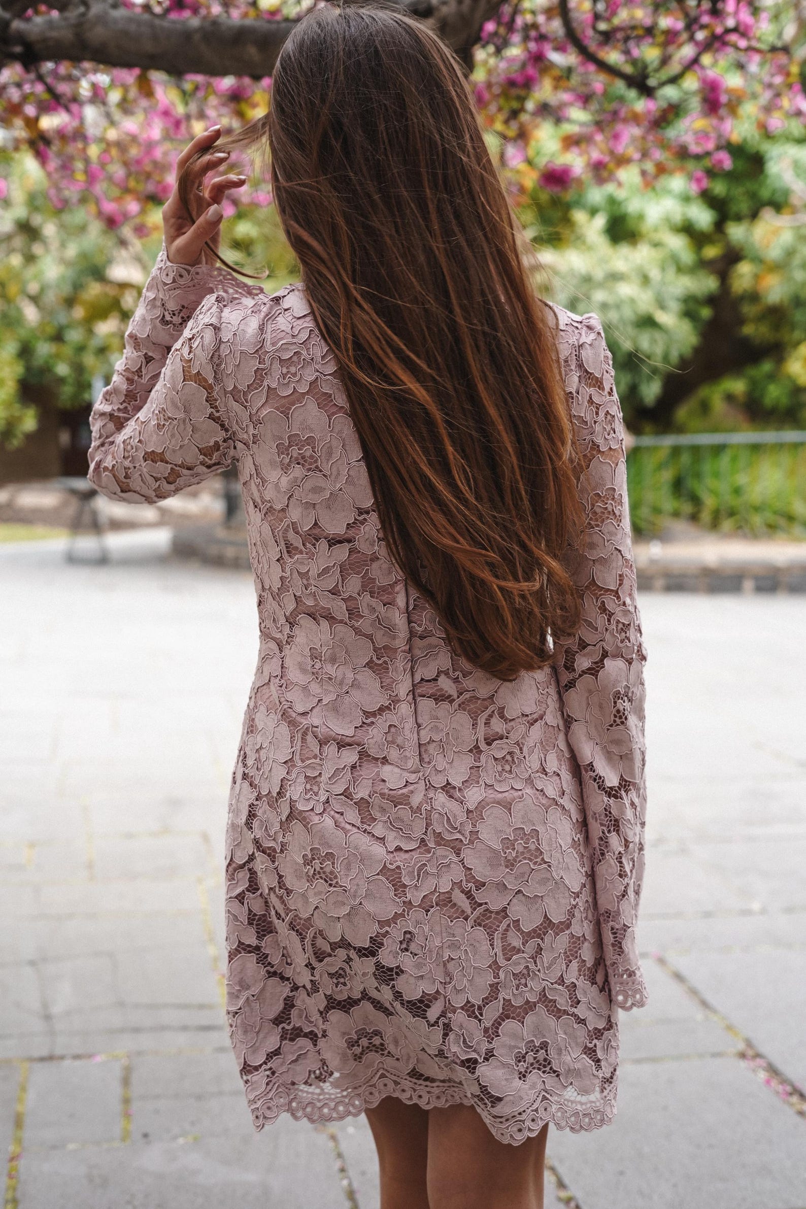 SOPHIE Dress in Floral Dusty Pink Lace With Satin Lining Size Small - Etsy