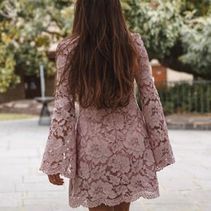 SOPHIE Dress Sewing Pattern: Scalloped Lace, Bell Sleeves (PDF Digital ...