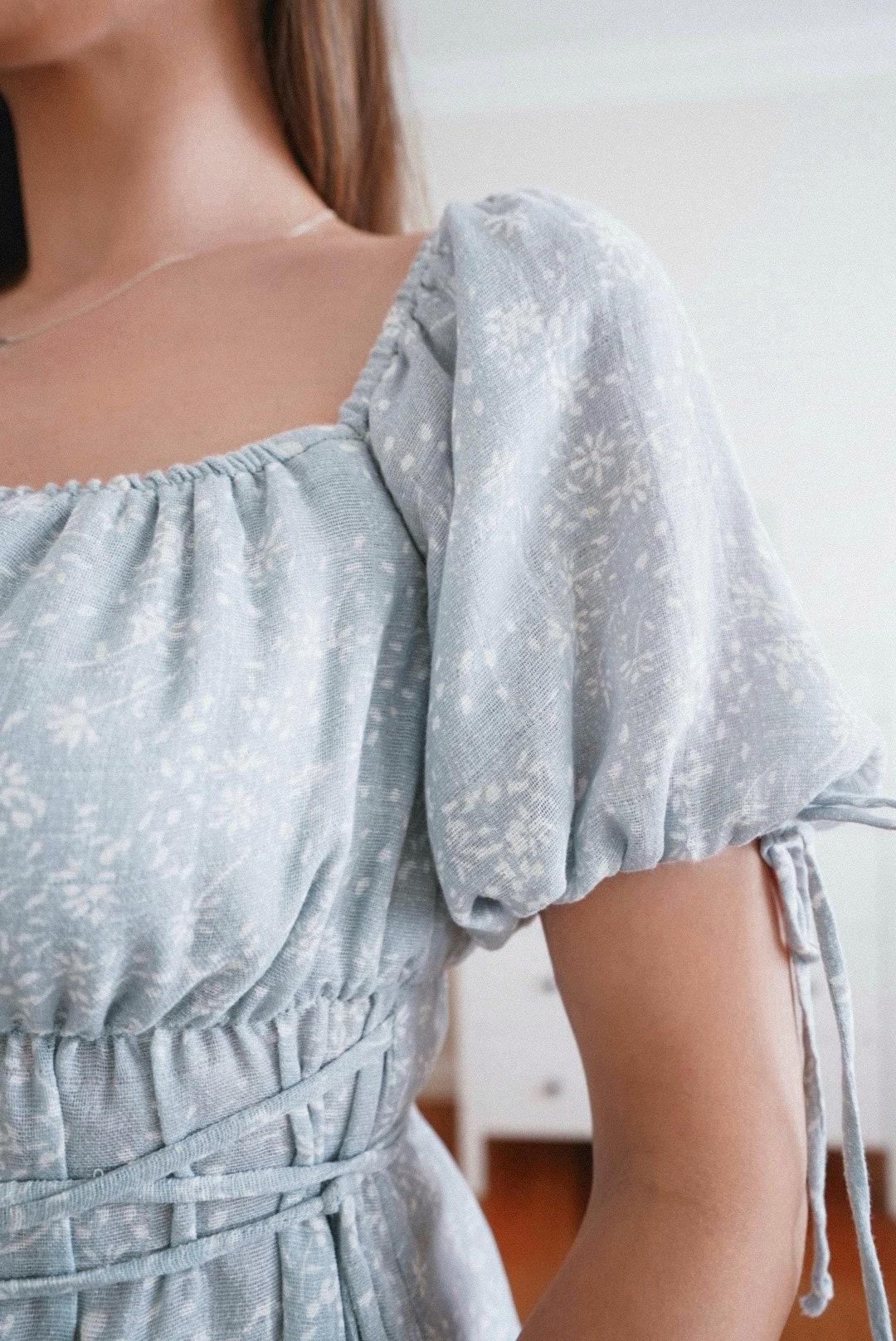 Josephine Puff Sleeve Dress With Ties Printable Sewing Pattern - Etsy ...