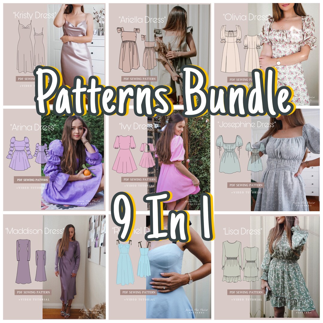 PATTERNS BUNDLE 9 Patterns in 1 - Etsy