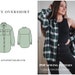 Amy Checkered Shacket Overshirt Printable Sewing Pattern A4 - Etsy Canada