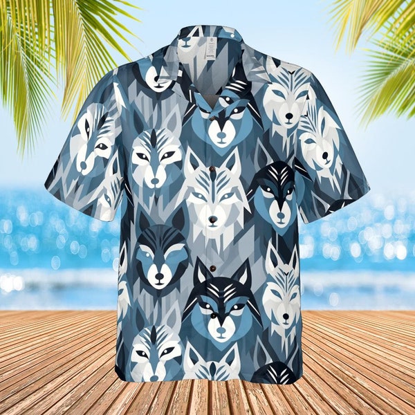 Wolf Hawaiian Shirt - Etsy