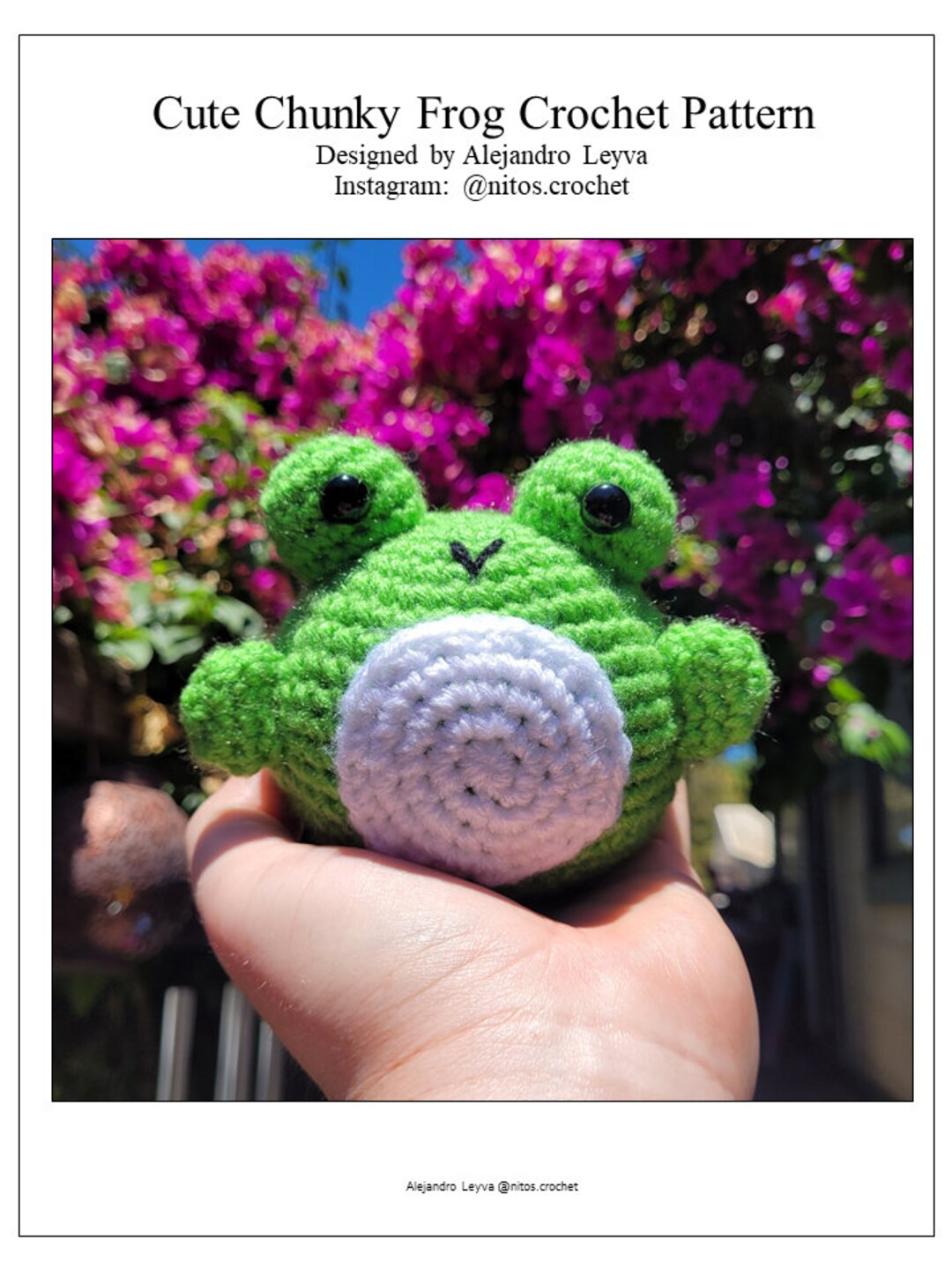 Pattern Only | Cute Chunky Frog Crochet | Stuffed Toy Animal ...