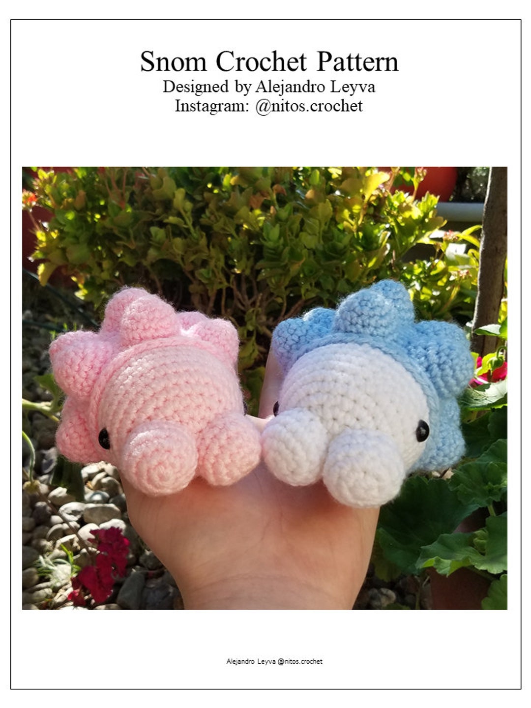 Pattern Only | Poke Inspired Snom Crochet | Yarn Amigurumi Plush - Etsy