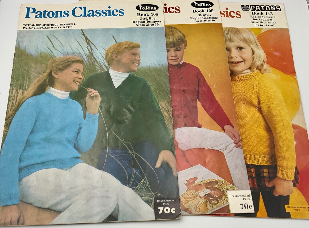 Delightful PATONS Classic Knitting Books Numbers 108, 109 and 112 ...