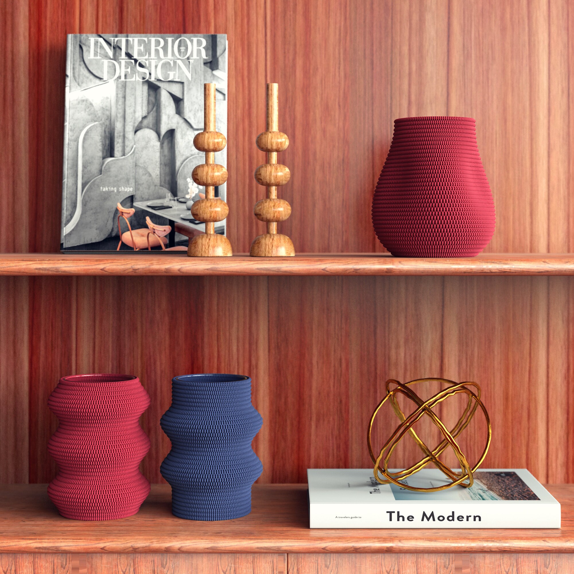 3d Printed Vase Knit Pattern Architect-designed Vase - Etsy