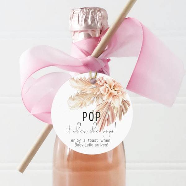 Pop When She Pops Labels - Etsy