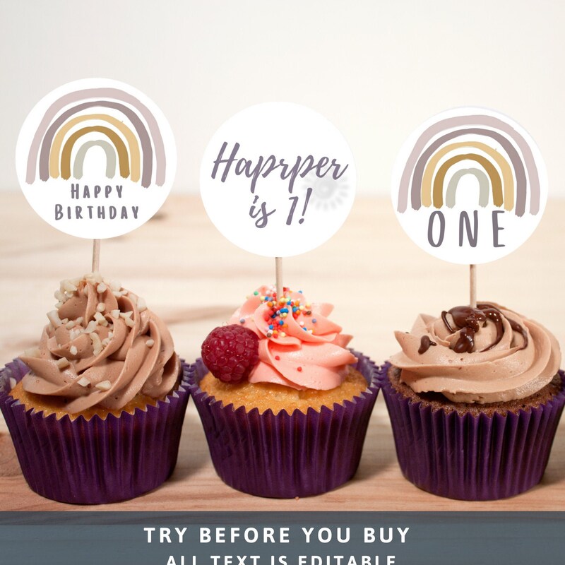 Neutral Rainbow Party Decor - Etsy